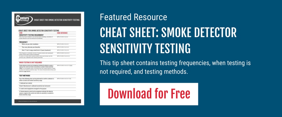 Smoke Detector Sensitivity Testing Requirements